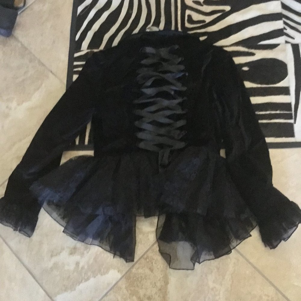 Dolls Kill Corpse Bride Velvet Jacket Size Xxl New - Gem